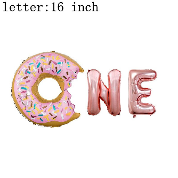 Foliokakku Donitsit Kasva Yksi Ilmapallo Ilmapallot Syntymäpäivä ...