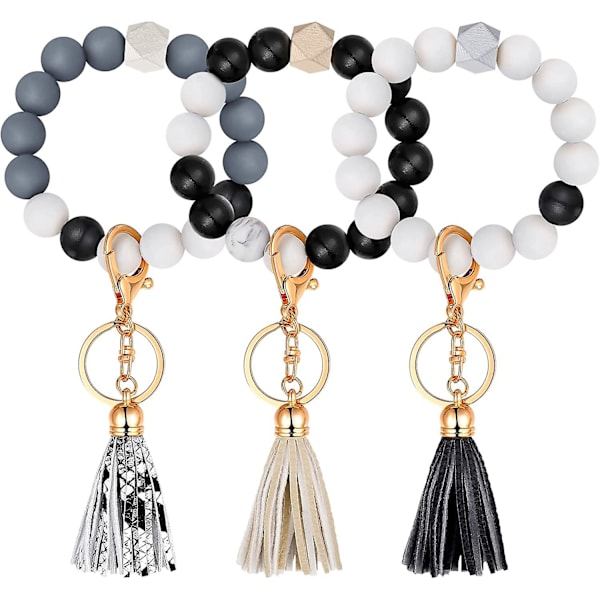 3 kappaletta silikonista valmistettu avaimenperä avainrengas ...