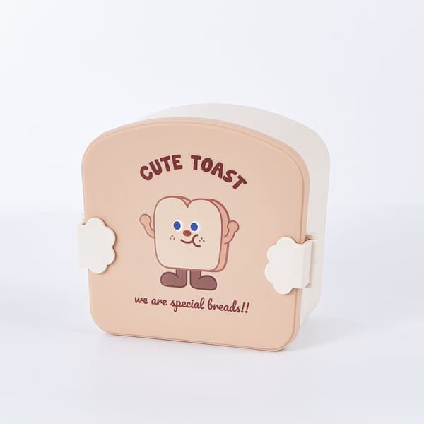 Barn Tecknad Bento Box Portabel Matlåda med Toastmönstrat Lock | Fyndiq