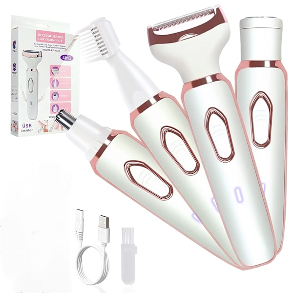 Elektrisk damrakhyvel, damrakhyvlar för rakning sladdlös 4-i-1-rakhyvel ...