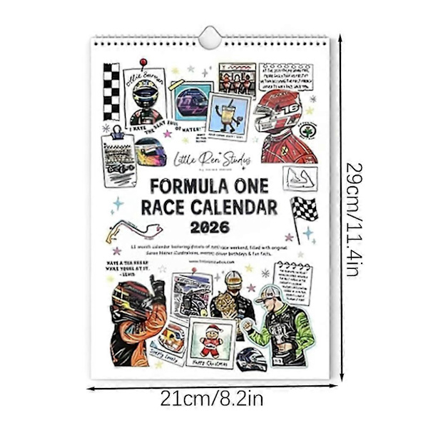 Scrapbook Race Kalender 2026 - Formelracing Veggkalender, Motorsport ...