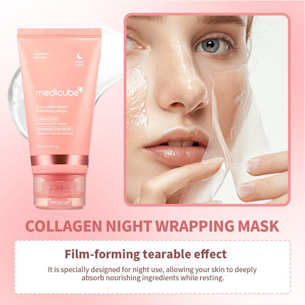 Medicube Collagen Peel-Off Mask, Återfuktande och Närande Hudvårdsmask ...