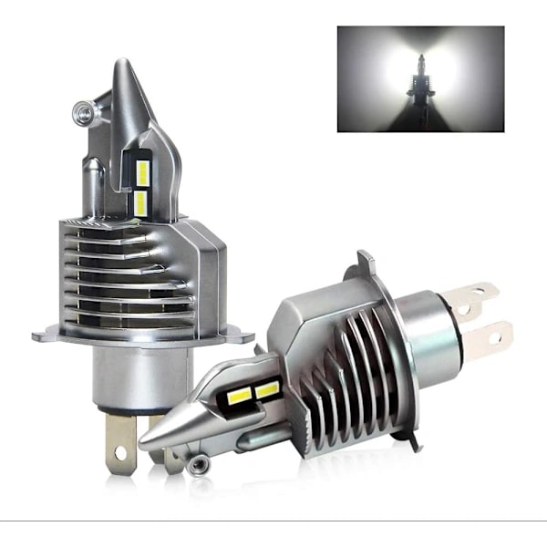 H4 LED-strålkastarlampor Helljus Halvljus 70W 16000LM 6500K Vit med ...