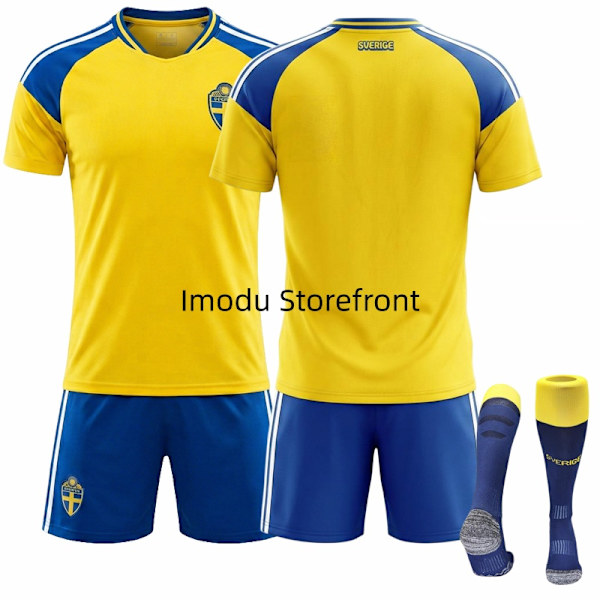 2026 FIFA World Cup Sweden Men's National Team Home Jersey+Shorts+Socks ...