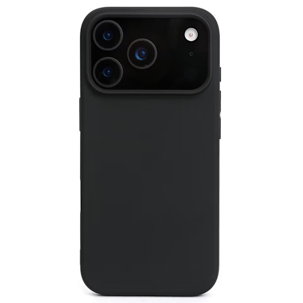iPhone 17 Pro Max Matt Svart Silikon Skal | Fyndiq