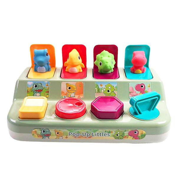 Søte dinosaurer pop-up baby leker interaktive bryterboks knapp boks ...