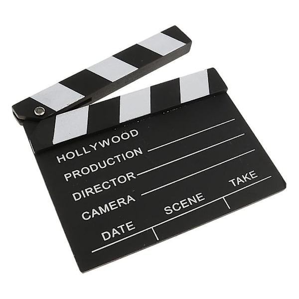 Klassisk Regissör Video Scen Klappa Film Slate Cut Prop svart vit black ...