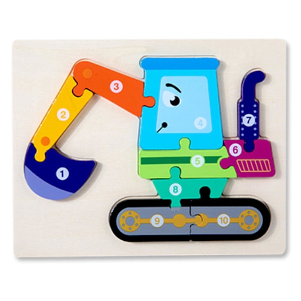 Barn dinosaurie 3d pussel barn tecknad leksak form DIY pedagogisk ...