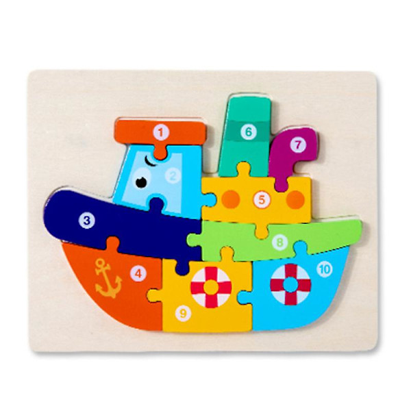 Barn dinosaurie 3d pussel barn tecknad leksak form DIY pedagogisk ...