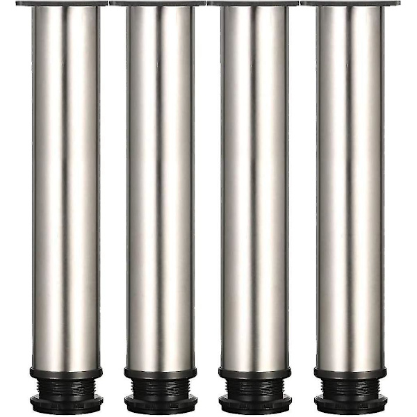 4 justerbara ben 300 mm höjd Tjocka skåpsben Bordsben Möbelben, borstat ...