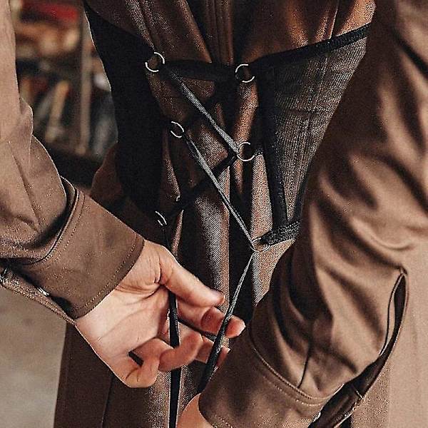 Sexig Vintage Punk Metal Chain Korsett Top Bälte Blus För Kvinnor Spets ...