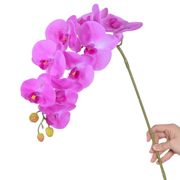 Konstgjord Orkidé Real Touch Signal Stem Phalaenopsis Orkidé Spray Med ...