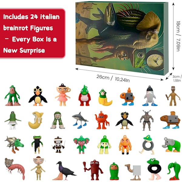 Italiensk Brainrot Adventskalender 2025 för barn - 24 dagars ...