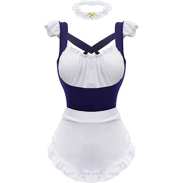 Maid outfit anime cosplay kostym Fransk förkläde fan underkläder set ...