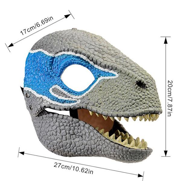 Raptor Dinosaur Mask Lätt att bära Jaws Cosplay Red Blue | Blue | Fyndiq