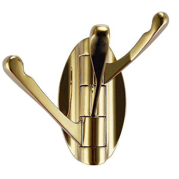 Väggfäste 3 Robe Krokar Ny lyxig krom Gyllene borstat badrum Toalett ...