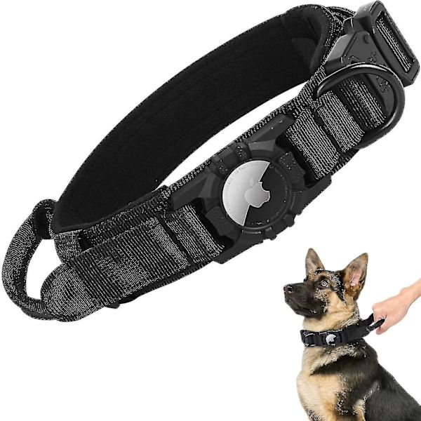 Tactical AirTag hundhalsband, Heavy Duty Air Tag-hundhalsband, Militärt hundhalsband med Apple ...