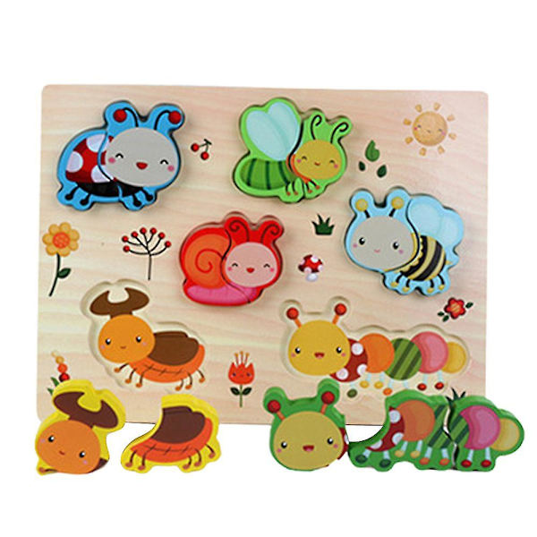 Barn 3d pussel Trä pedagogiska pussel Leksak lärande leksak Multi Theme ...