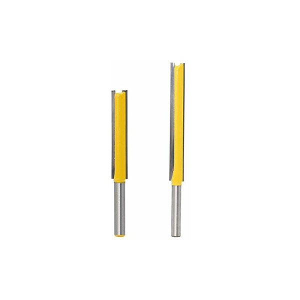2 stk. 6,35 mm Skaft Flush Trim Fræser Bits Ekstra Lange Bor Bits ...