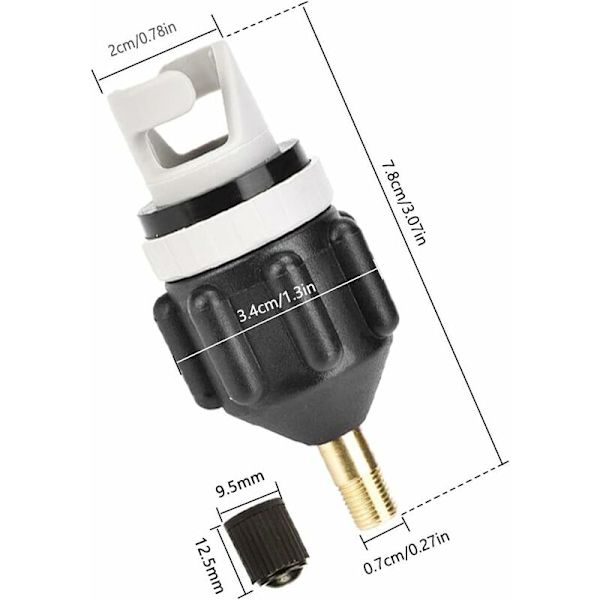 Pumpun sovitin puhallettava venttiilin muunnin soutuvene Ilmaventtiili Vakio perinteinen ...