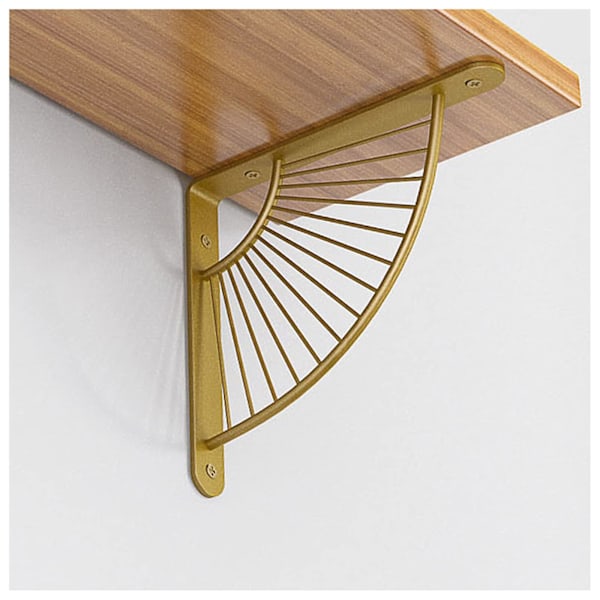 2x Metallhantverk Hylla Konsoler, Guld/svart Heavy Duty Hylla Konsol ...