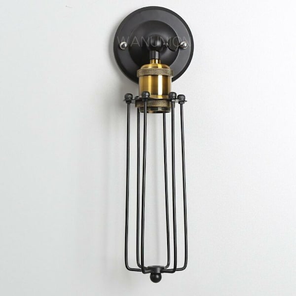 2 kpl E27 Retro-seinävalaisin Häkki E27 Seinävalaisin Teollinen Vintage ...