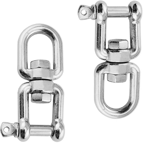 Swivel Shackle Anchor Swivel M8, 2 st 304 Rostfritt Stål Swivel Snap D ...