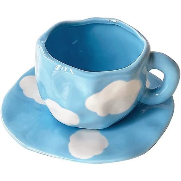 Kopp Kaffe Mugg Söt Vriden Oregelbunden Keramiska Kaffe Muggar Och Fat ... Kopp Kaffe Mugg Söt Vriden Oregelbunden Keramiska Kaffe Muggar Och Fat ...