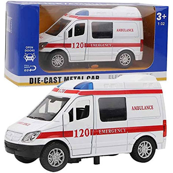 Ambulansbil 1:32 Mini Legering Bil Leksak Simulering Modellfordon Med ...