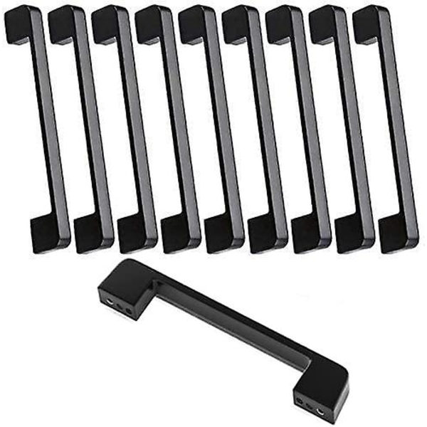 10 st svarta dörrhandtag i zinklegering T-handtag stång köksskåp ...