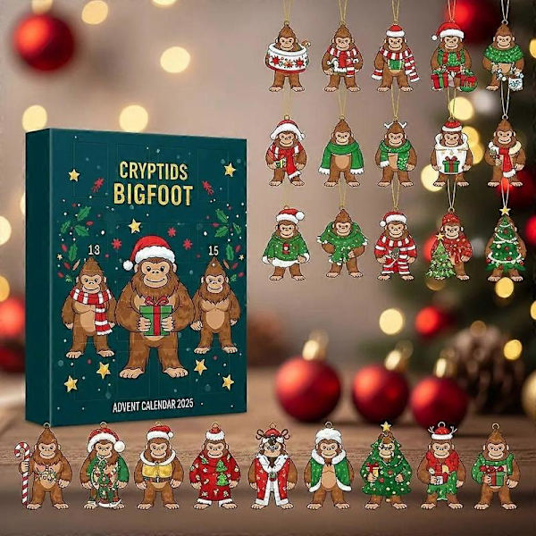 Ny Cryptids Bigfoot Adventskalender 2025, Nedräkning till advent, Blind ...