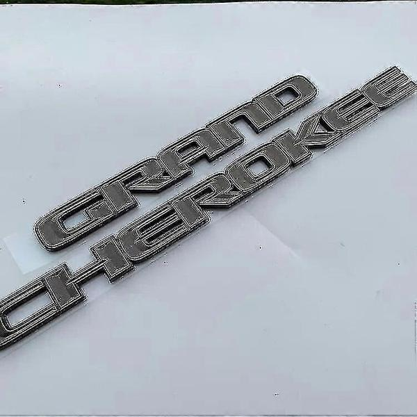 3D ABS Krom Sort Logo Grand Cherokee Emblem Bogstaver Navneplade Bildør ...