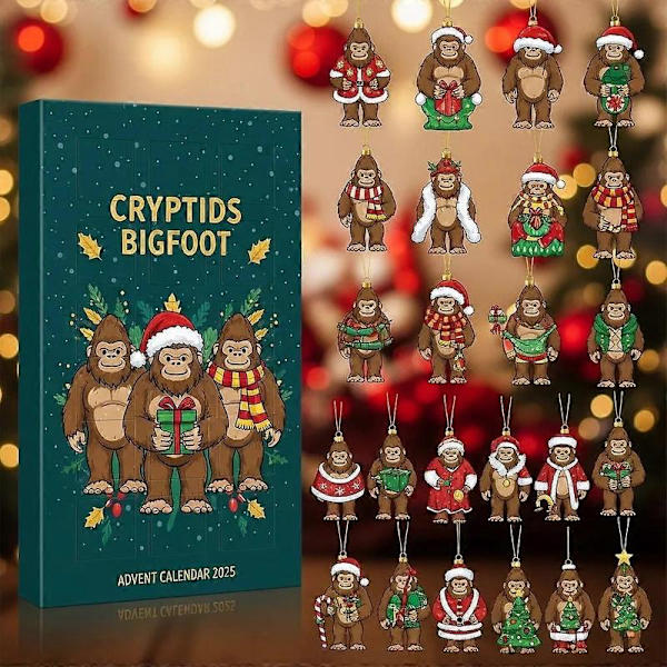 Ny Cryptids Bigfoot Adventskalender 2025, Nedräkning till advent, Blind ...