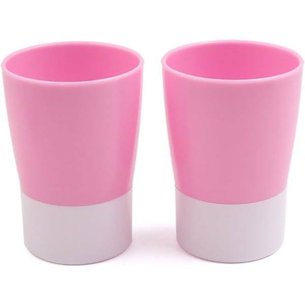 2 Stk Pink Plastic Husholdning Par Sæt Tandbørste Holder Badeværelse