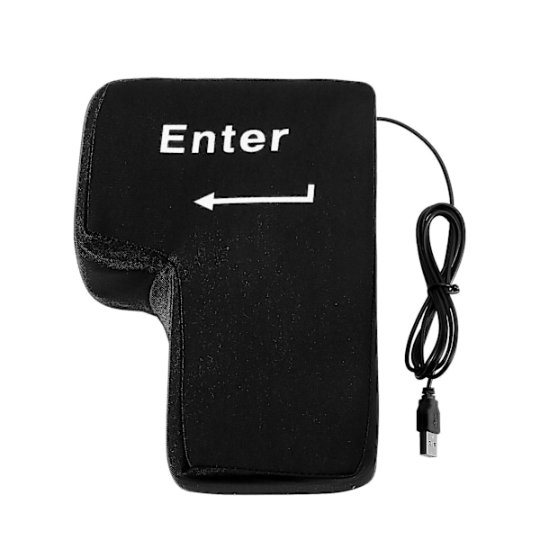 Enter-tast-pude, Stor USB Enter-knap til skrivebordspude Black | Fyndiq
