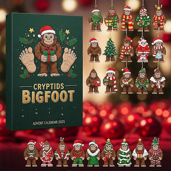 Ny Cryptids Bigfoot Adventskalender 2025, Nedräkning till advent, Blind ...