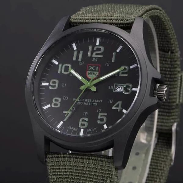 Utomhus Herr Datum Rostfritt Stål Militär Sport Analog Kvarts ...