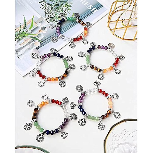 7 Chakran parantavat rannekorut aidoilla kivillä Jalokiviparantava ...