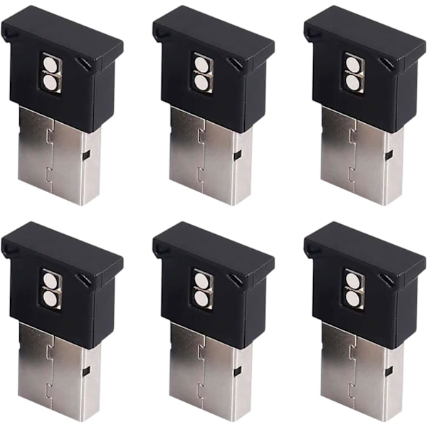 6 stk. Mini USB LED Lys, 7 Farver RGB Bil LED Indvendig Belysning 5V ...