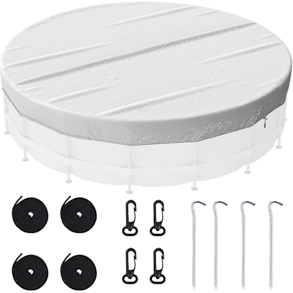 Pool Cover, Vindtæt Rund Oppustelig Poolafdækning, Støvtæt Vandtæt ...