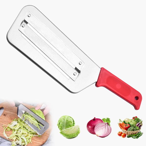 Julienneskærer med dobbelt blad, rustfri stålstrimler, multifunksjonell ...