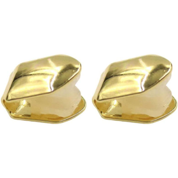 2 stk. Hip Hop Guld Grillz Mundtænder Enkelt Tand Grill | Fyndiq