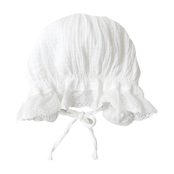 Babyhatt Liten flicka Solhatt Klassisk elegant spets Vindtät rep Baby ...