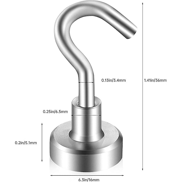 Magnetiske kroker, 10 stk magnetkroker, supersterke magneter med kroker ...
