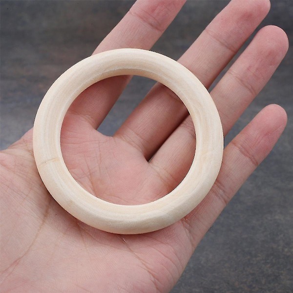 30 kpl 70 mm puurenkaat, puinen rengas puuympyrät DIY-askarteluun ...