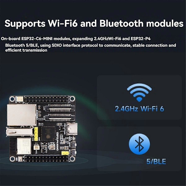 ESP32-P4-NANO Utvecklingskort med Högtalare Dual-Core RISC-V WiFi6 Bluetooth5/BLE RJ45 100M ...
