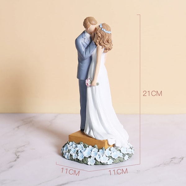 Parstatue Bryllupskage Toppers, brude og brudgom figurer Engle figurer ...