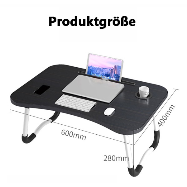 Bærbar PC-bord, bærbar PC-sengbord, sammenleggbart, skuff ...