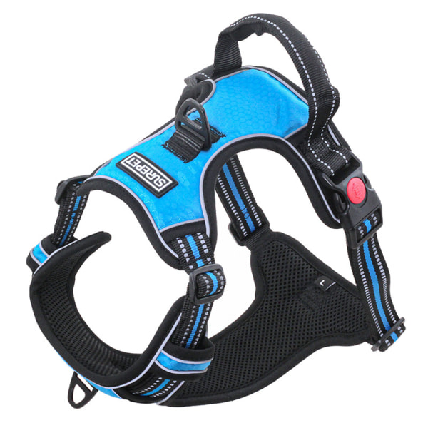 Reflekterande hundsele stor ras justerbar dragfri väst med handtag | Fyndiq