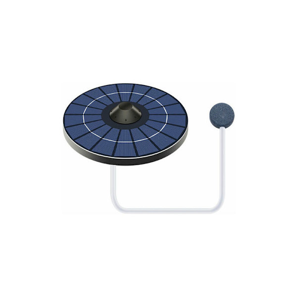 Solförsörjd syrepump för damm med luftslang och bubbelsten ...